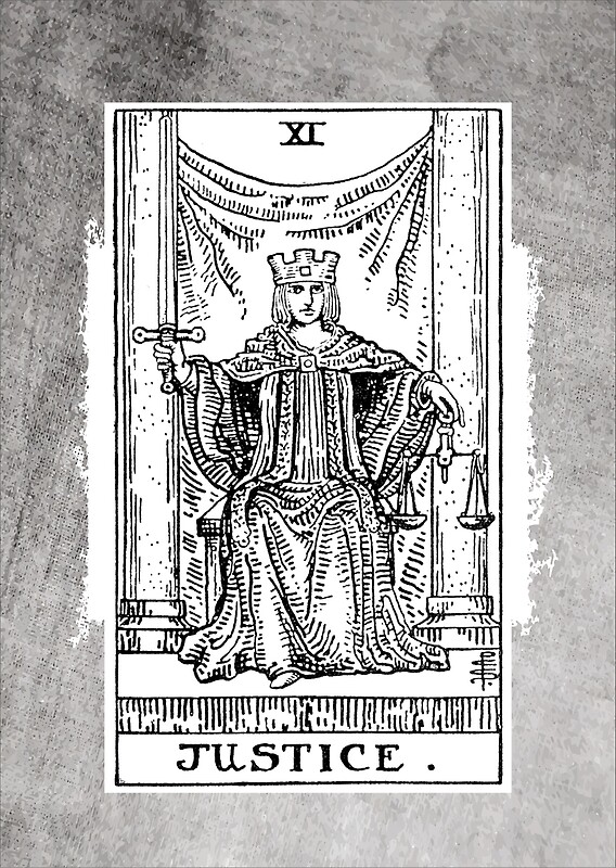 "Tarot / Rider Waite / The Justice" by tanabe | Redbubble