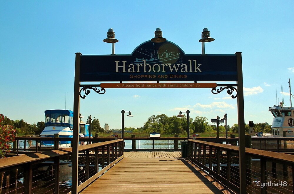 "Harborwalk Sign" by Cynthia48 | Redbubble