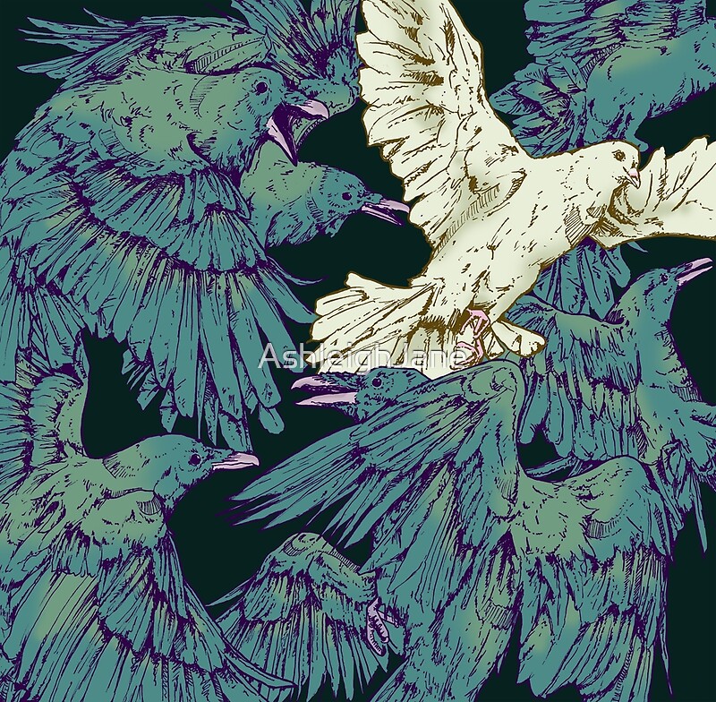 "Green Crows" by AshleighJane | Redbubble