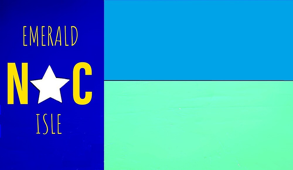 "Nautical NC flag (Emerald Isle, NC)" by barryknauff | Redbubble