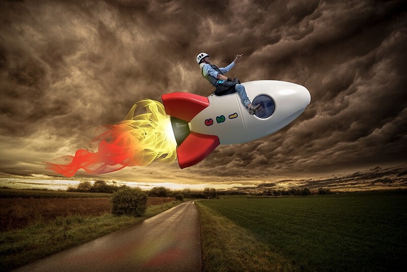 "Rocket Rodeo" by Randy Turnbow | Redbubble