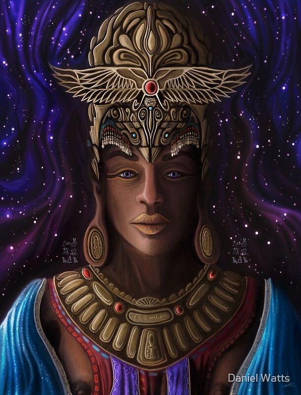 "Hathorisis | A High Priestess of Horus " by Daniel Watts | Redbubble