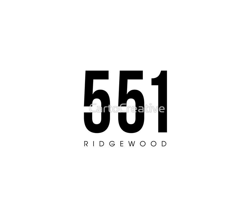 "Ridgewood, NJ - 551 Area Code design" by CartoCreative | Redbubble
