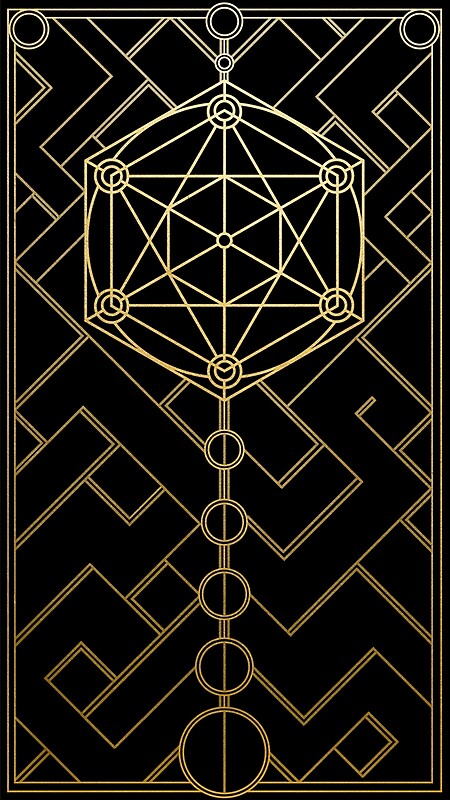"Symbolism in Gold - Sigils in the System" by LupineLapine | Redbubble