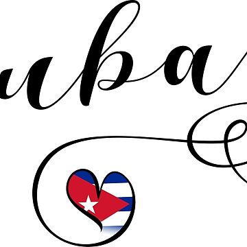 "Cuba Sticker, Heart Cuba, Cuban Flag" Sticker for Sale by Celticana ...