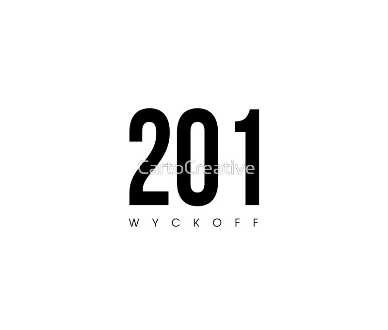 "Wyckoff, NJ - 201 Area Code design" by CartoCreative | Redbubble