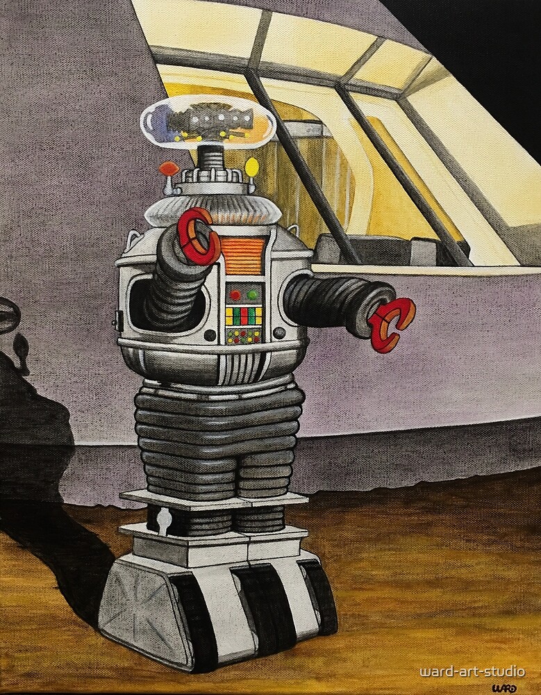 "LIS ROBOT ON GUARD DUTY" by ward-art-studio | Redbubble