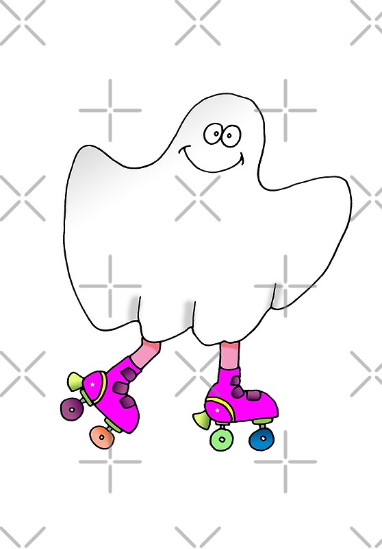 "Ghost on roller skates" by JasonTrivettart | Redbubble