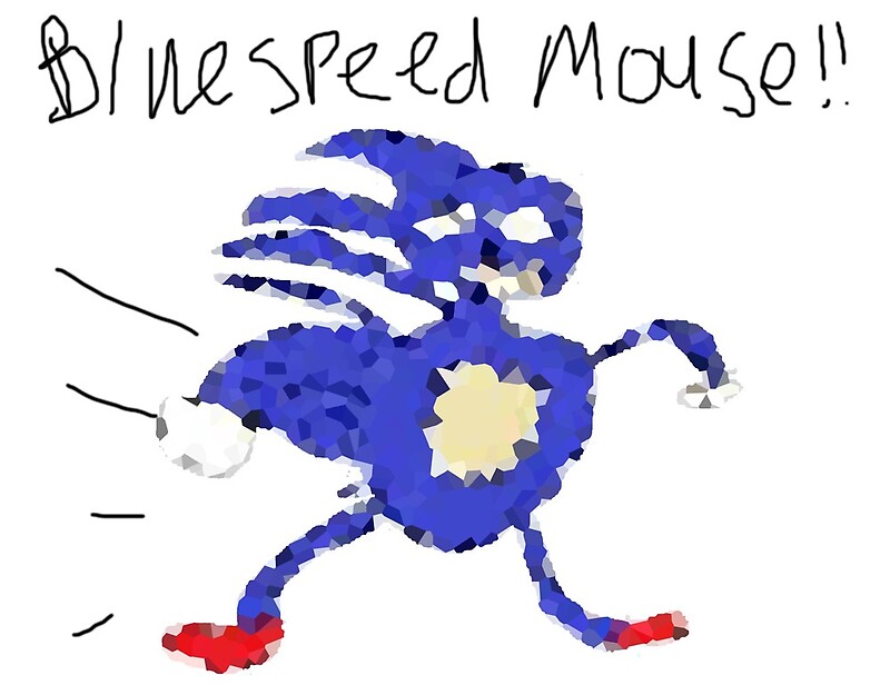 "Blue speed mouse" by CirclesShirts | Redbubble