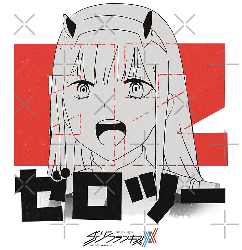 "Zero Two 02 ゼロツー" by Waifu Dope | Redbubble