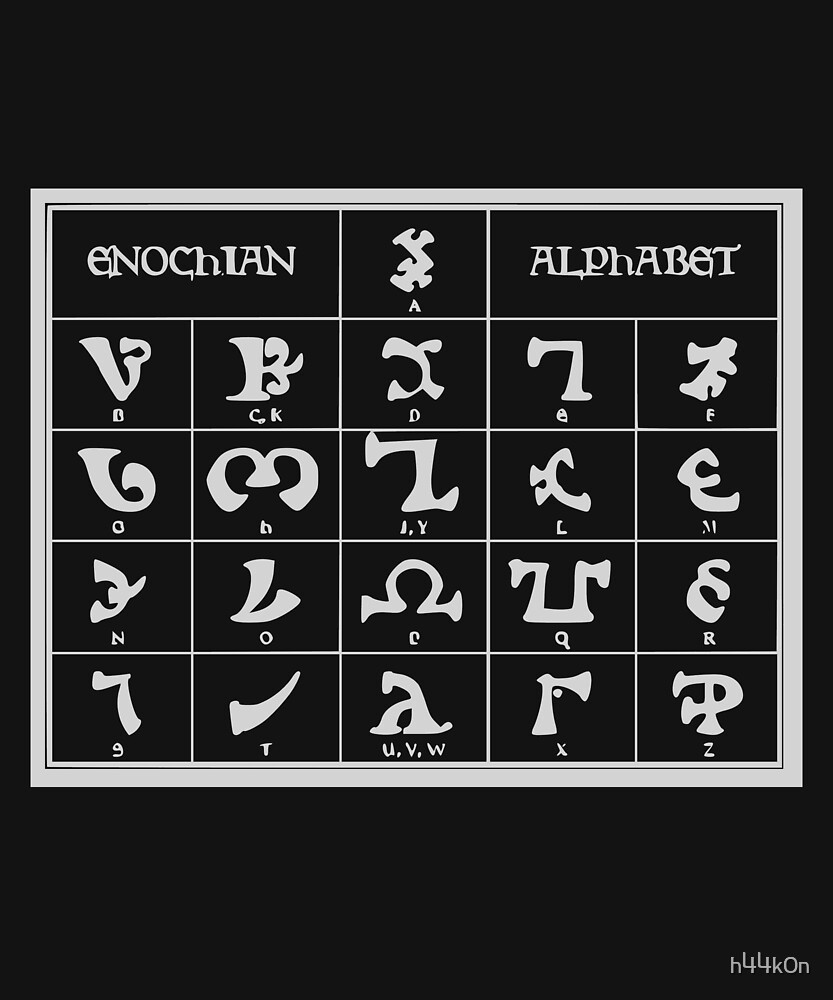 "Enochian Alphabet Magic Occult Language Talisman Design" by h44k0n ...