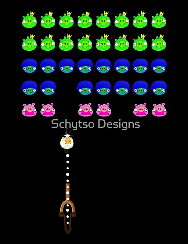 "Space Birds "Angry Invaders"" by Schytso Designs | Redbubble