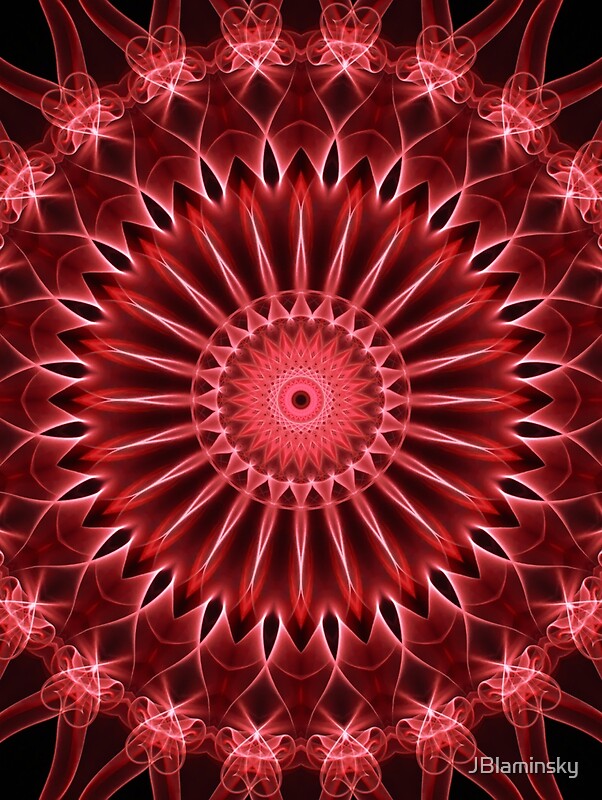 "Red glowing mandala" by JBlaminsky | Redbubble