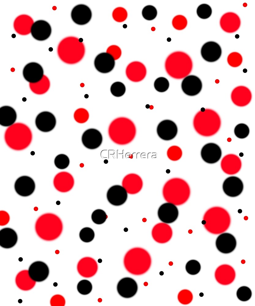 "Black and Red Polka Dot pattern" by CRHerrera | Redbubble