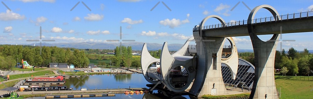 "Falkirk Wheel Banner" by Ian Ritchie | Redbubble