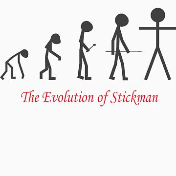 Pegatina for Sale con la obra «La evolución de Stickman (w / title)» de ...