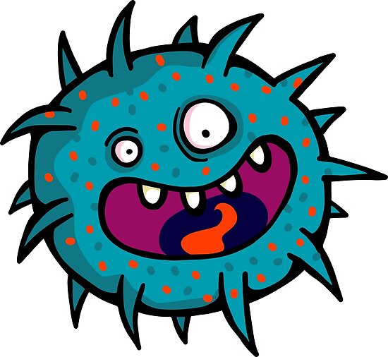 "Cartoon Scary Bacteria" Poster by Prawny | Redbubble