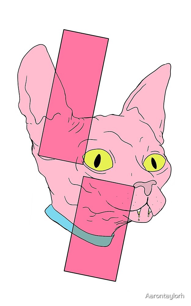 "Goblin Sphynx Cat with Fangs" by Aarontaylorh | Redbubble