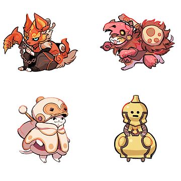 "Palico Sticker Set" Sticker by snickerby | Redbubble