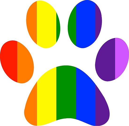 "Rainbow Paw Print " Posters by Morgan Turrentine | Redbubble
