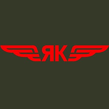 "Yakovlev Aircraft Logo Red" Sticker for Sale by warbirdwear | Redbubble