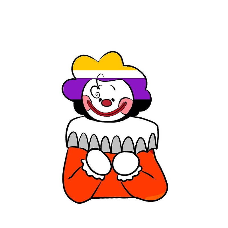 "Nonbinary Clown Pride" by retrojunk | Redbubble