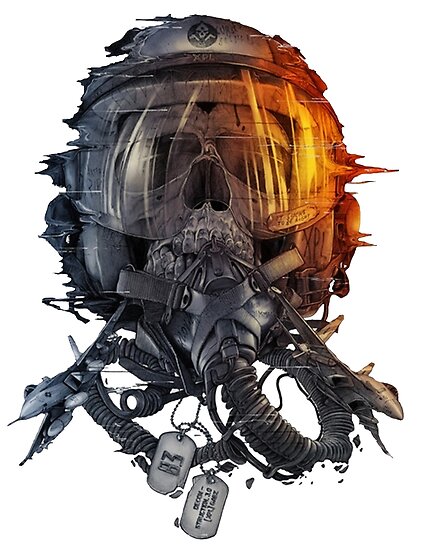 "Der Skeleton Pilot" Poster von bluefish00 | Redbubble