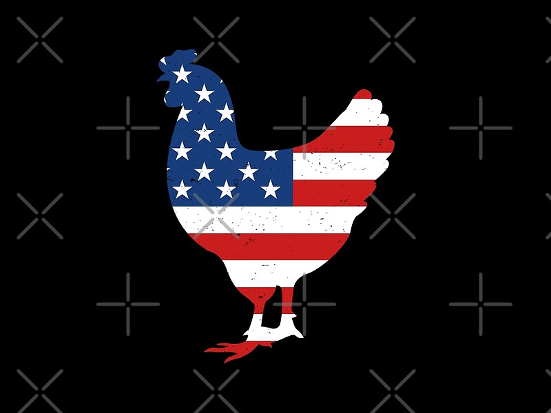 "Chicken American Flag" by teesaurus | Redbubble