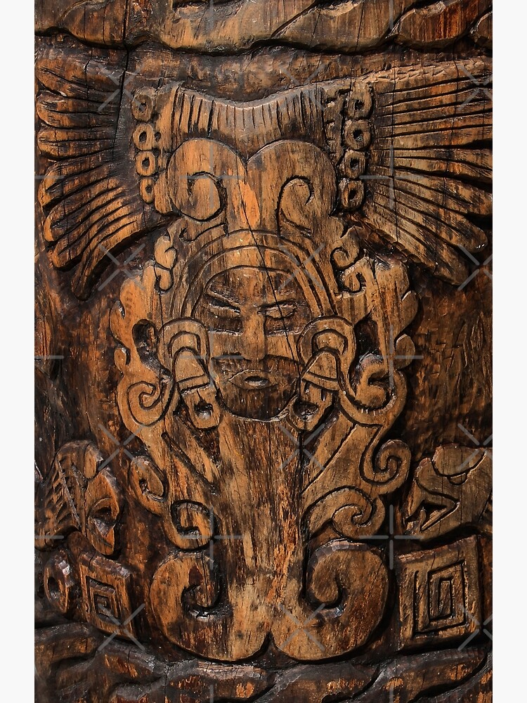 "Traditional Aztec Drum Carving" Canvas Print by heatherfriedman ...