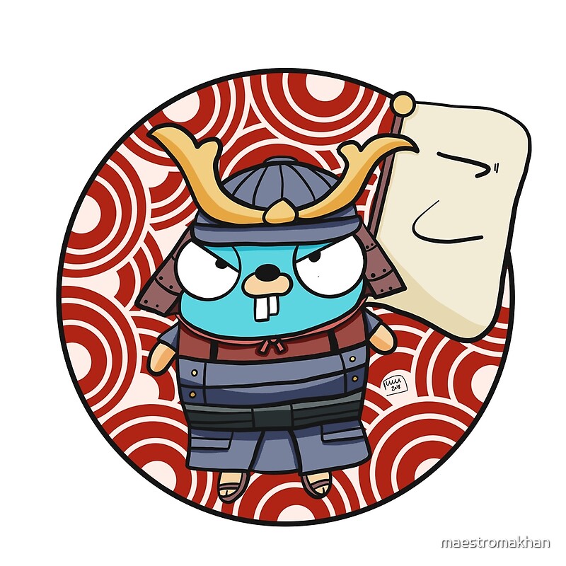 "Samurai Gopher - Golang" by maestromakhan | Redbubble