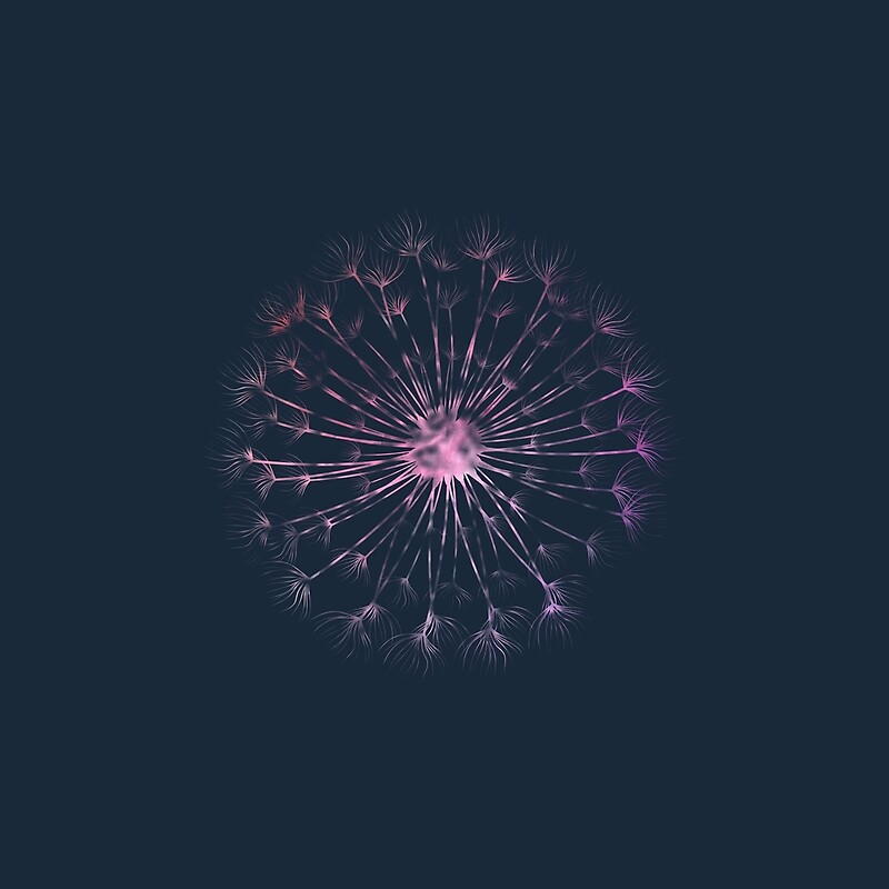 "Neon Dandelion" by Catoutline | Redbubble