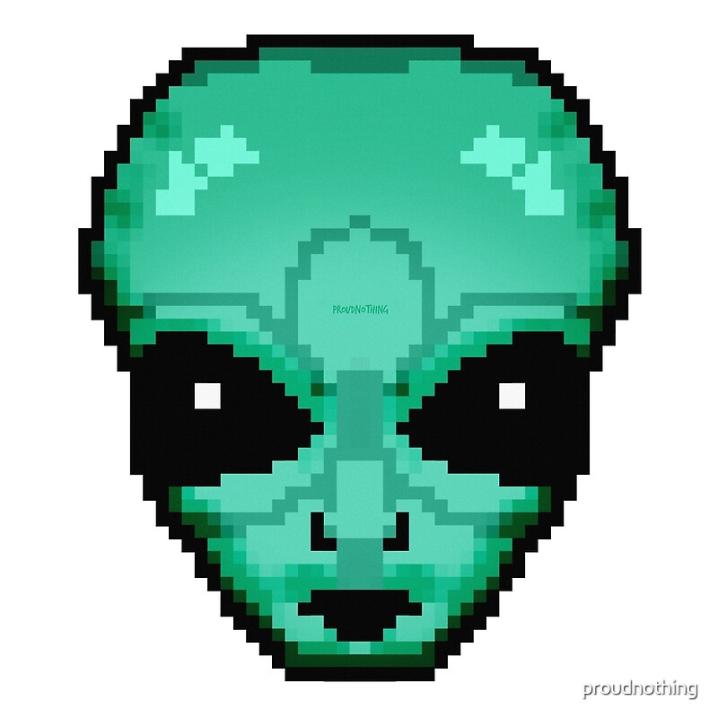 "8-Bit Alien " by proudnothing | Redbubble