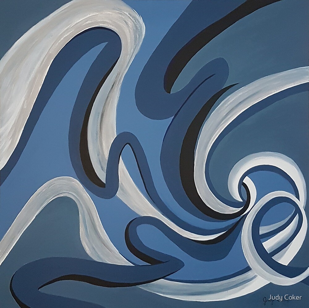 "Swirling Ribbons of Blue" by Judy Coker | Redbubble