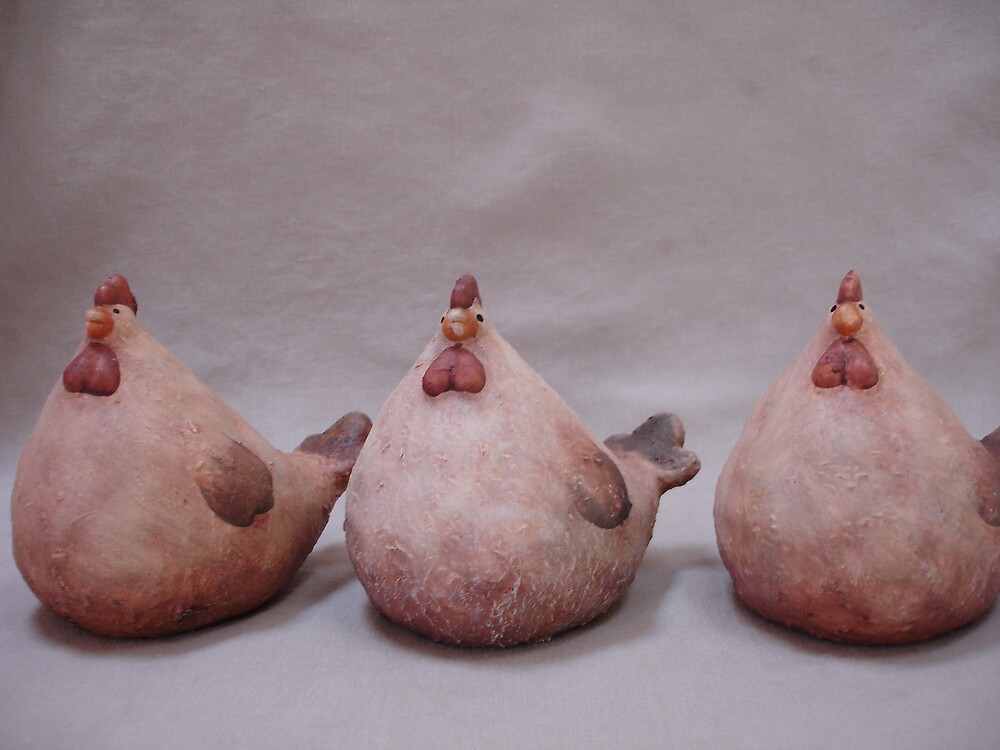 "clay chickens" by janiacs | Redbubble