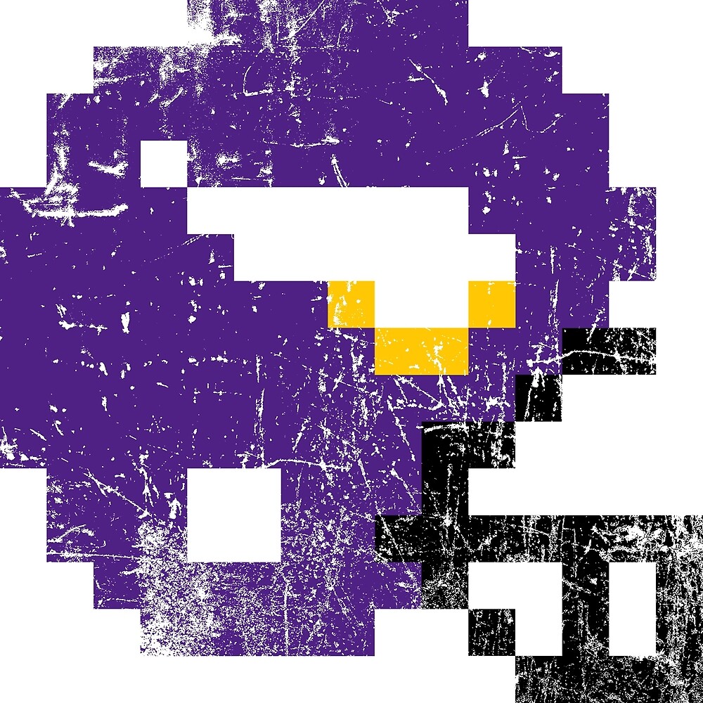 "MIN Distressed Football Helmet" by SuperRetroBowl | Redbubble