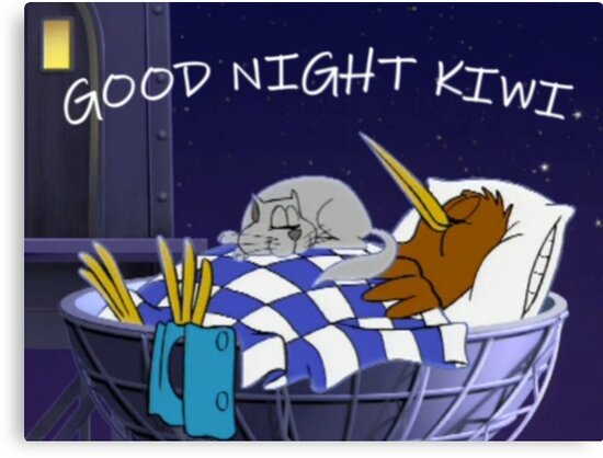 "Good Night Kiwi" Canvas Prints by tttrickyyy | Redbubble