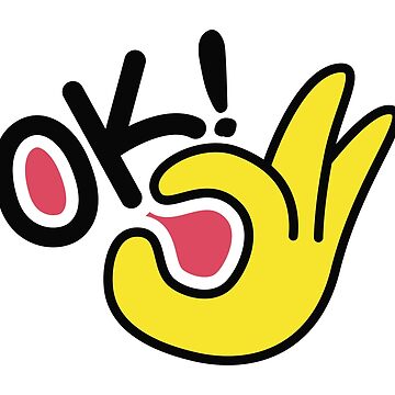 "Ok hand sticker " Sticker for Sale by bainermarket | Redbubble
