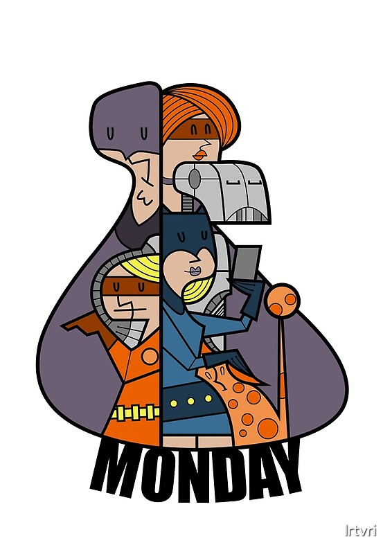"Monday morning Superheroes, colour edition" by lrtvri | Redbubble
