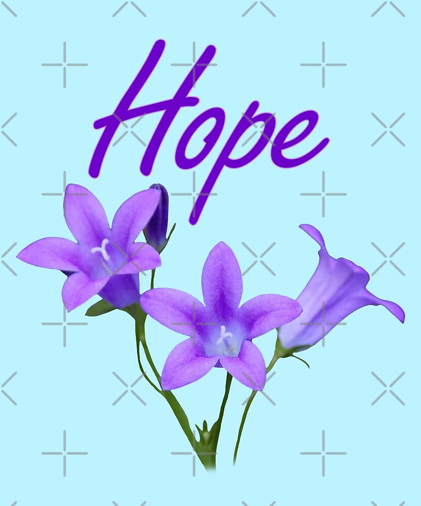 ""HOPE" with VIOLETS" by MortalDesigns | Redbubble
