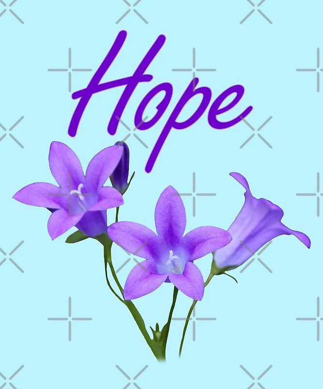 ""HOPE" with VIOLETS" by MortalDesigns | Redbubble