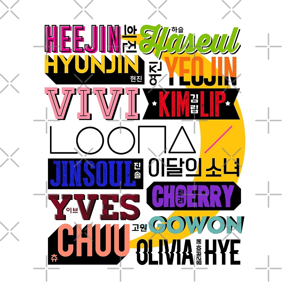 "LOONA Font Collage 2" by skeletonvenus | Redbubble