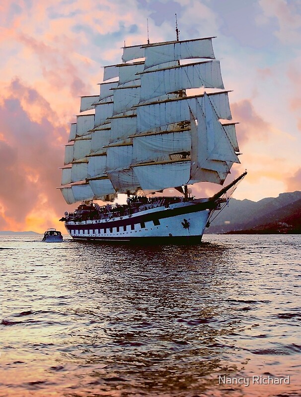 "Royal Clipper At Dawn" by Nancy Richard | Redbubble