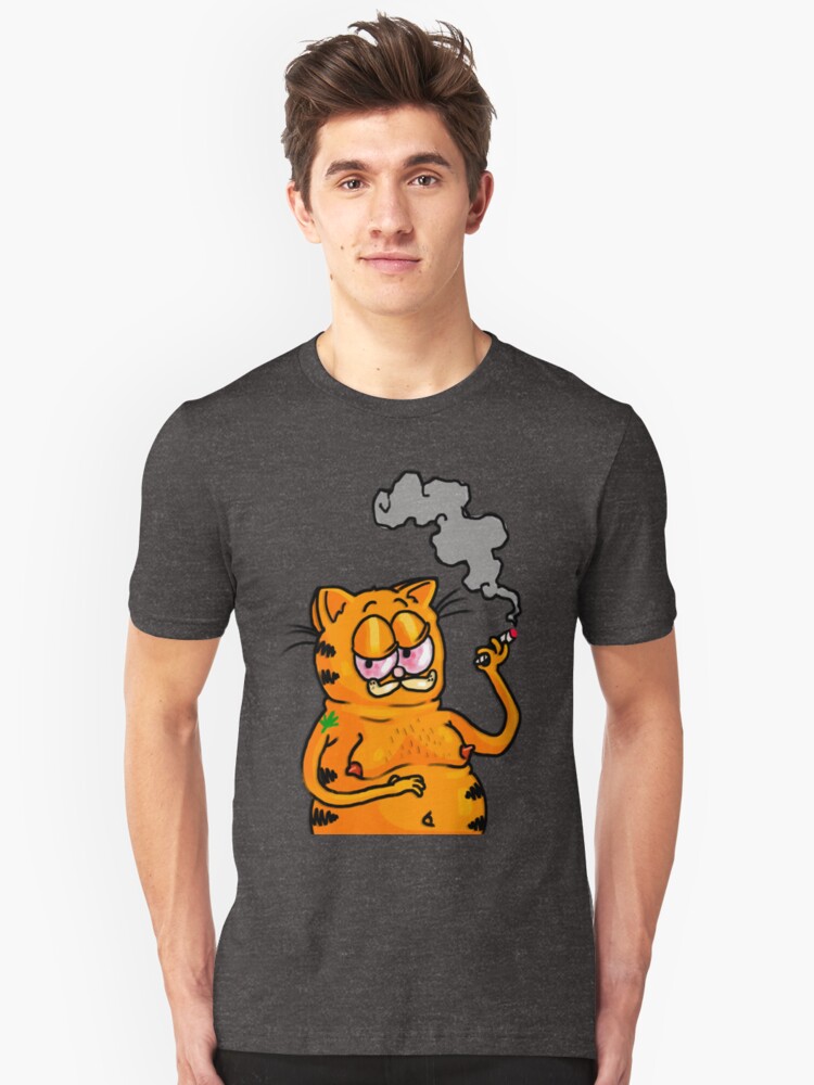"Garfield Smoking Weed" T-shirt by thesandworm | Redbubble