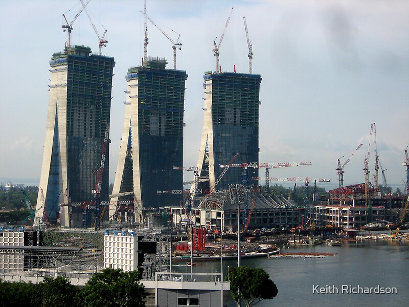 "Singapore Triple Towers" by Keith Richardson | Redbubble