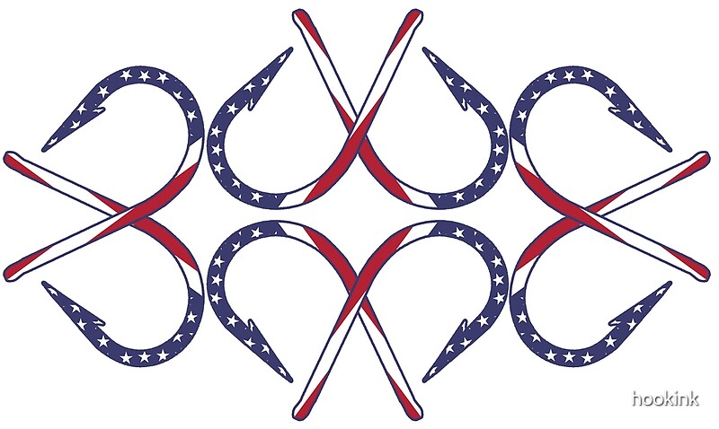 "American hook pattern design" by hookink | Redbubble