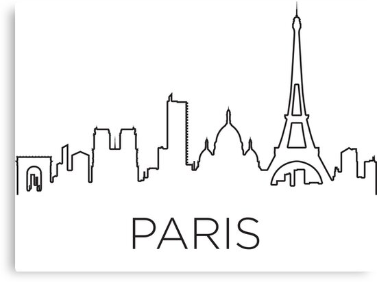 "Paris city outline" Canvas Prints by maximgertsen | Redbubble