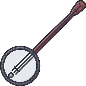 "Banjo Sticker" Sticker for Sale by LS-print | Redbubble