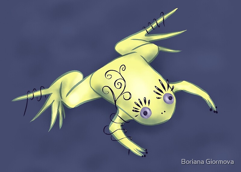 "Weird Frog With Funny Eyelashes Digital Art" by Boriana Giormova ...