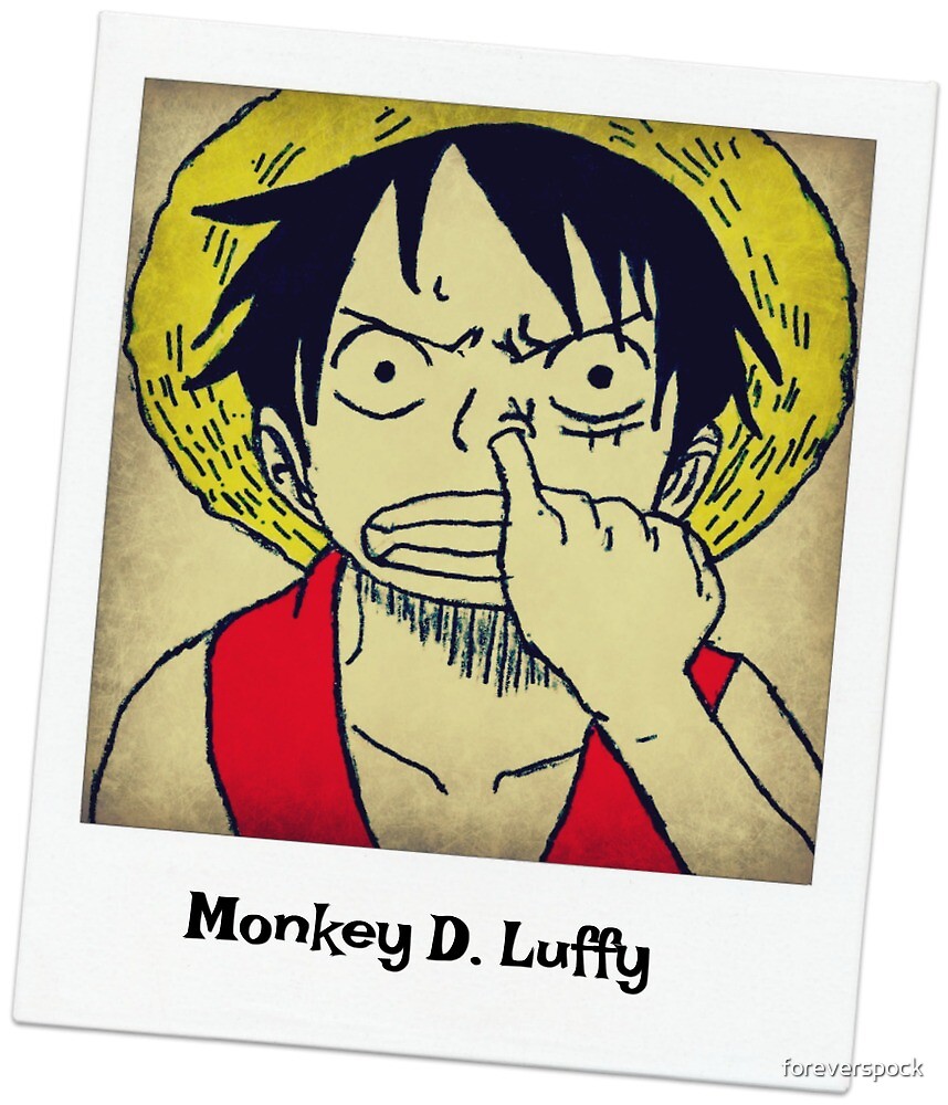 "Luffy Nose Pick " by foreverspock | Redbubble