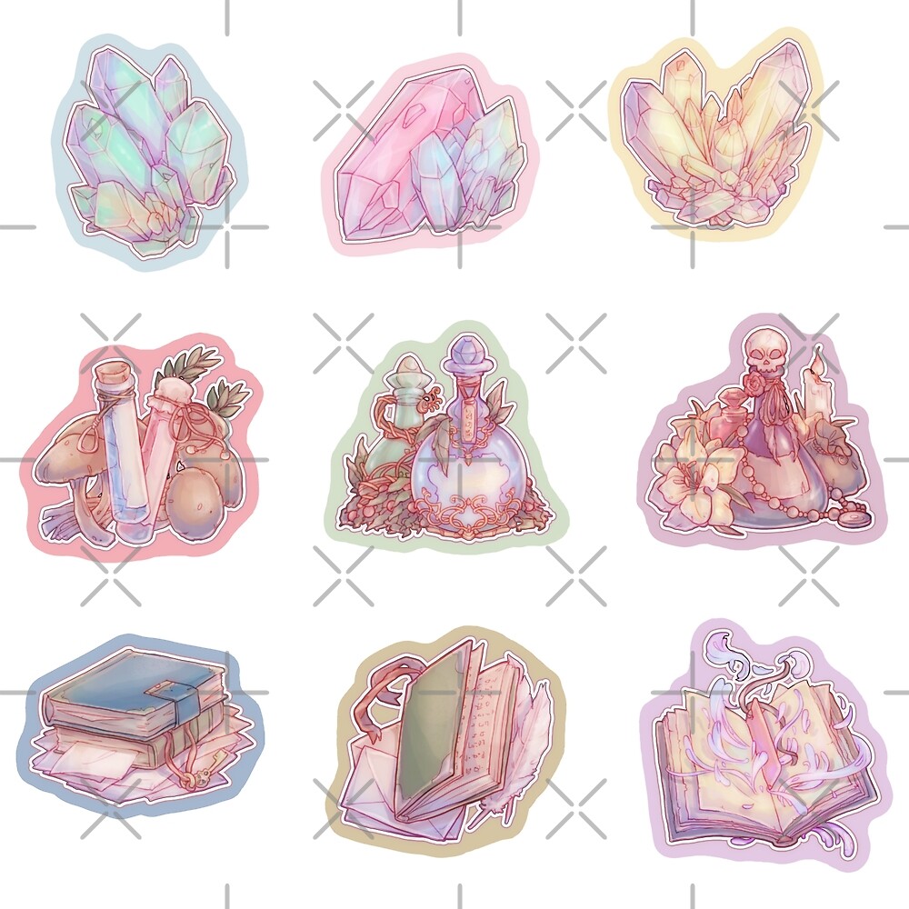 "RPG Items Sticker Set" by xelalanana | Redbubble